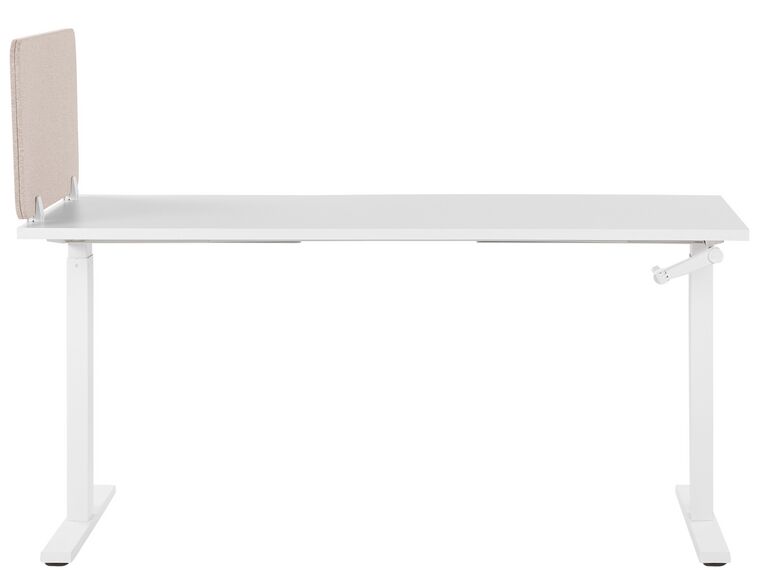 Desk Screen 80 x 40 cm Beige WALLY | Beliani.co.uk