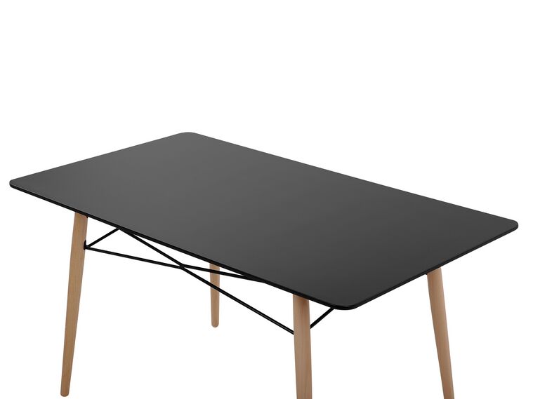 Dining Table 140 x 80 cm Black BIONDI | Beliani.co.uk