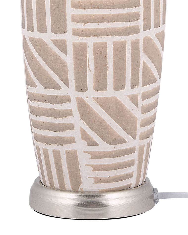 Ceramic Table Lamp Beige TRAISEN | Beliani.co.uk
