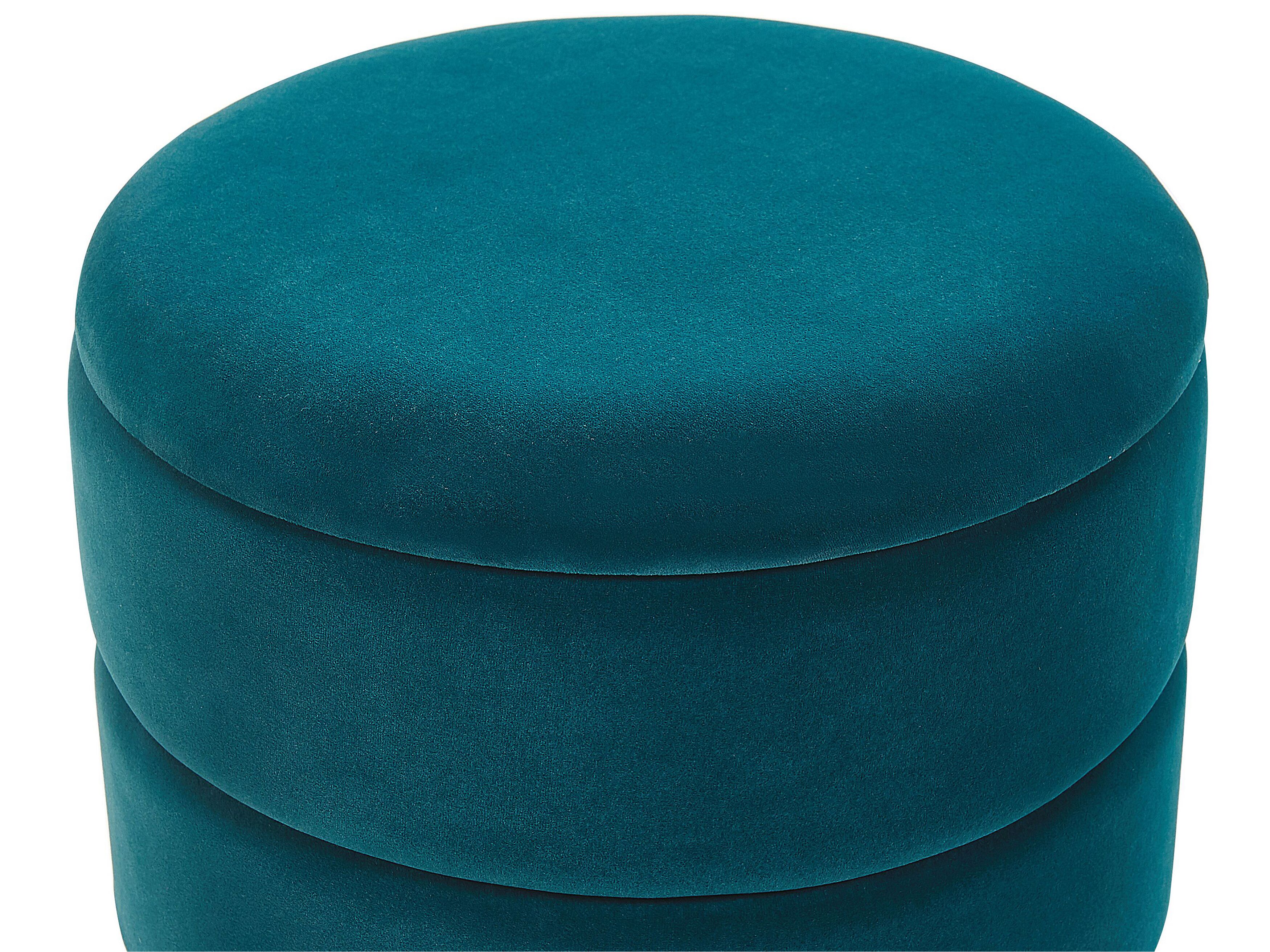 Storage Pouffe Teal Blue ELGIN | Beliani.co.uk