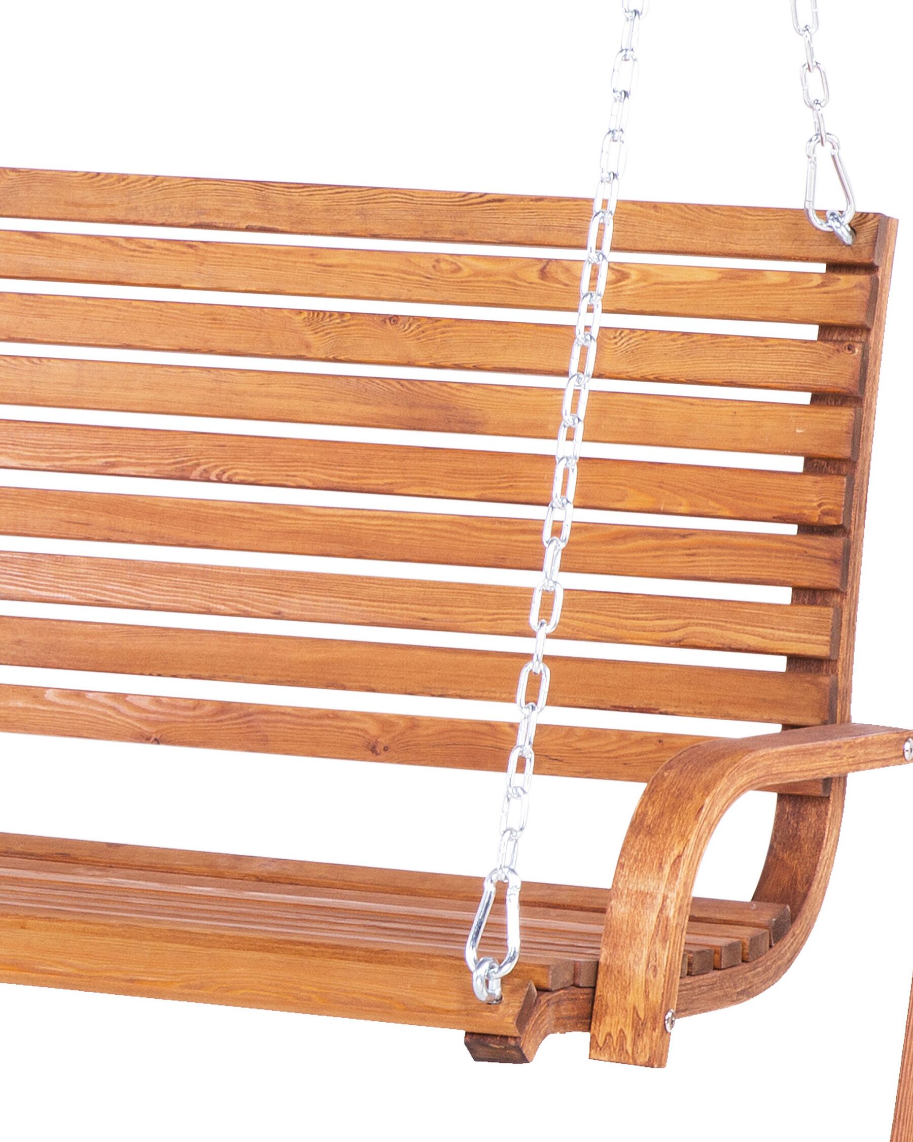 Gartenschaukel Lärchenholz dunkelbraun NOVARA | Beliani.ch