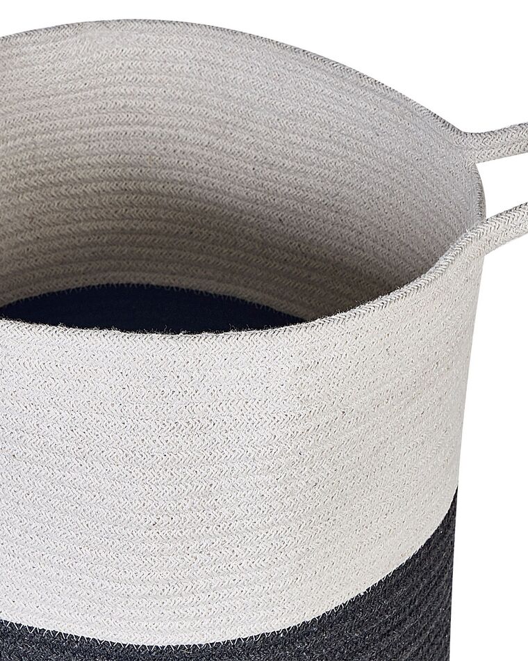 Set di 2 ceste cotone bianco e nero PAZHA | Beliani.it