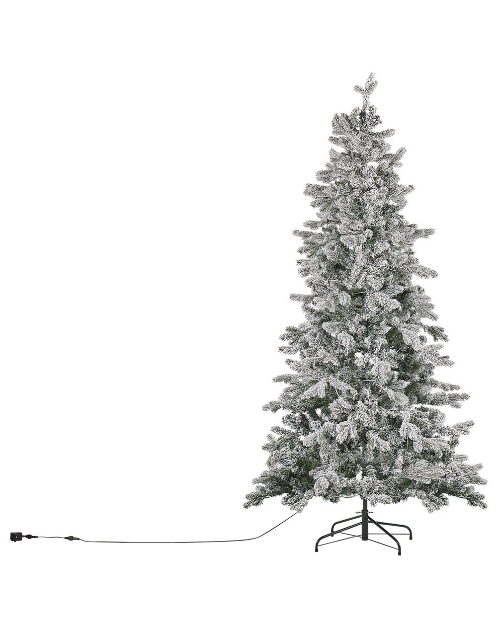Künstlicher Weihnachtsbaum mit LED Beleuchtung schneebedeckt 210 cm ...