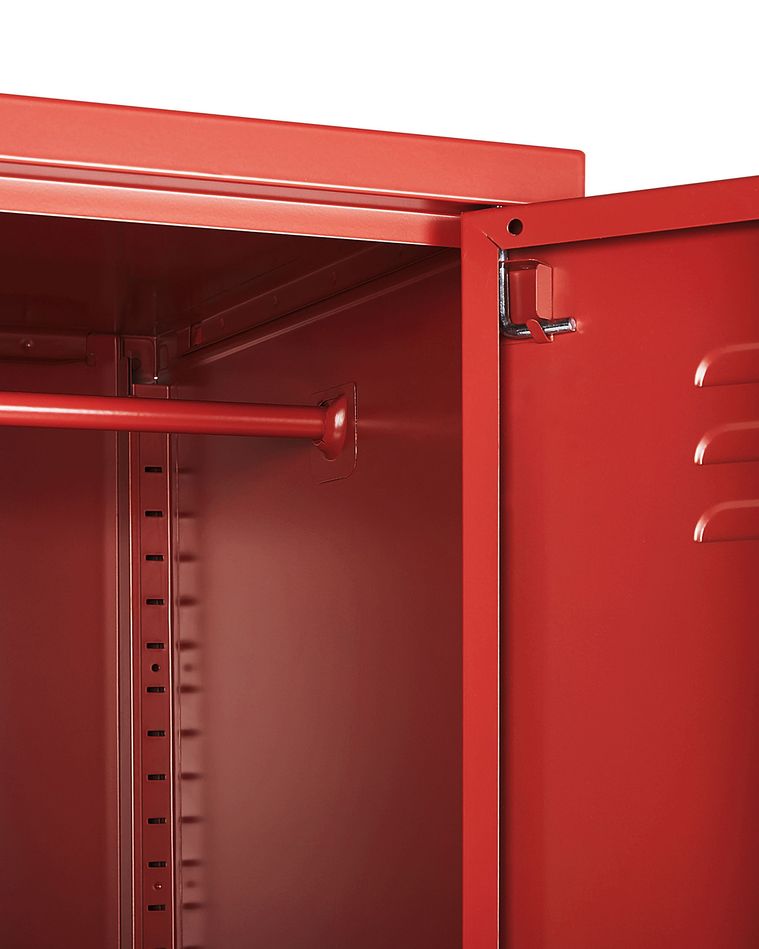 Metal Storage Cabinet Red FROME | Beliani.co.uk