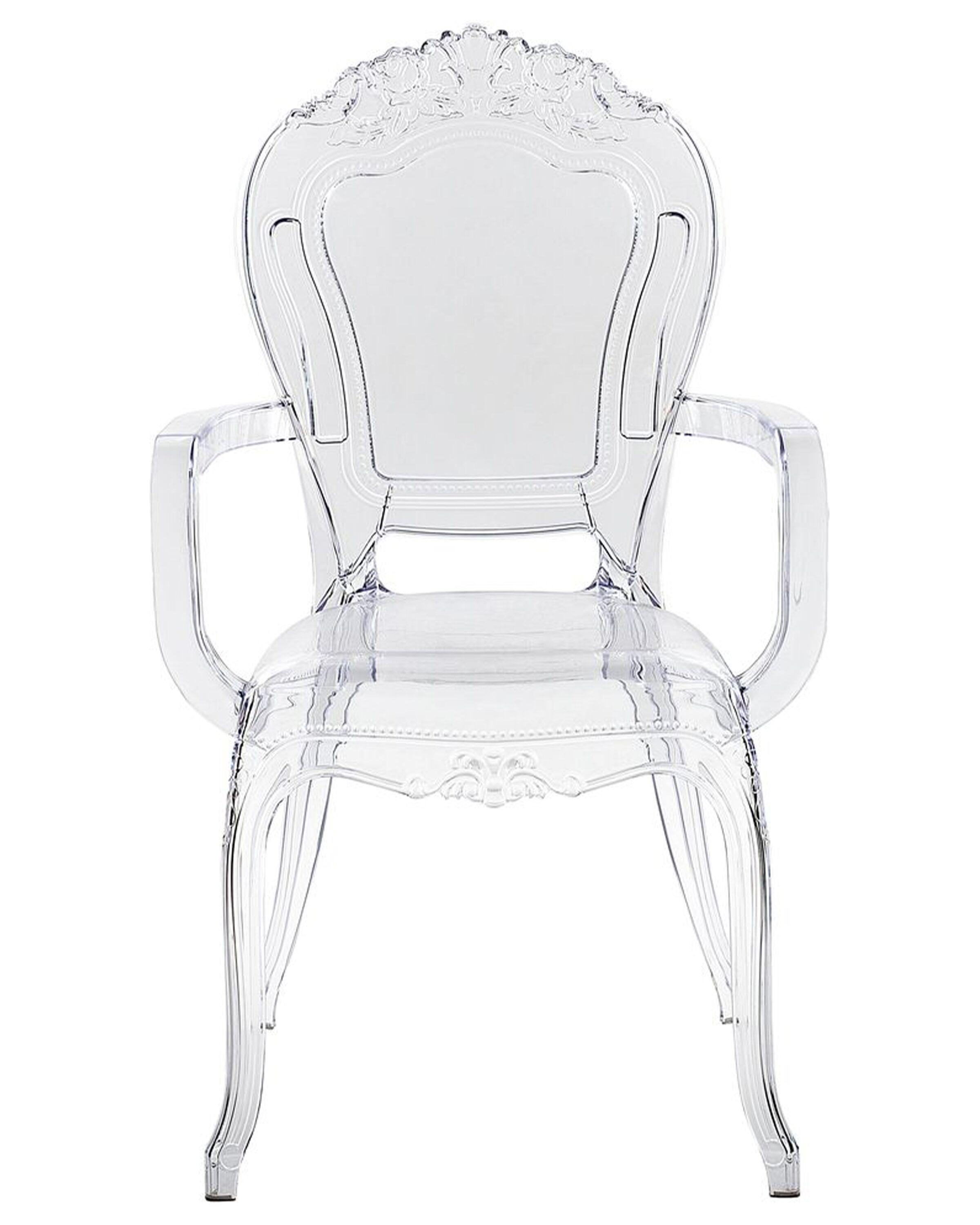 Set of 2 Accent Chairs Acrylic Transparent VERMONT II | Beliani.co.uk