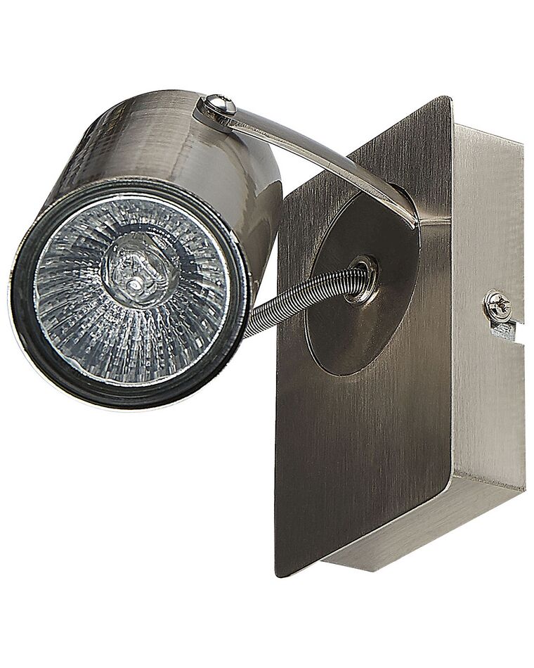 Set of 2 Metal Spotlight Lamps Silver KLIP | Beliani.co.uk