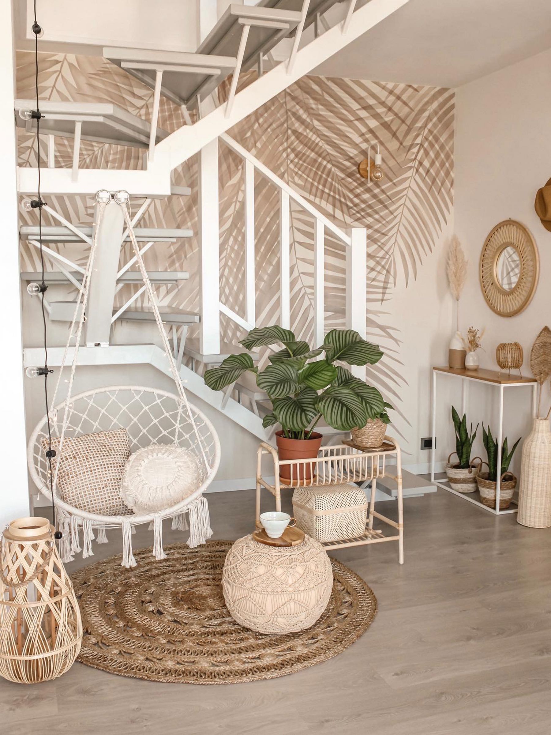 Tapis rond 140 cm en jute beige KERER | Beliani.fr