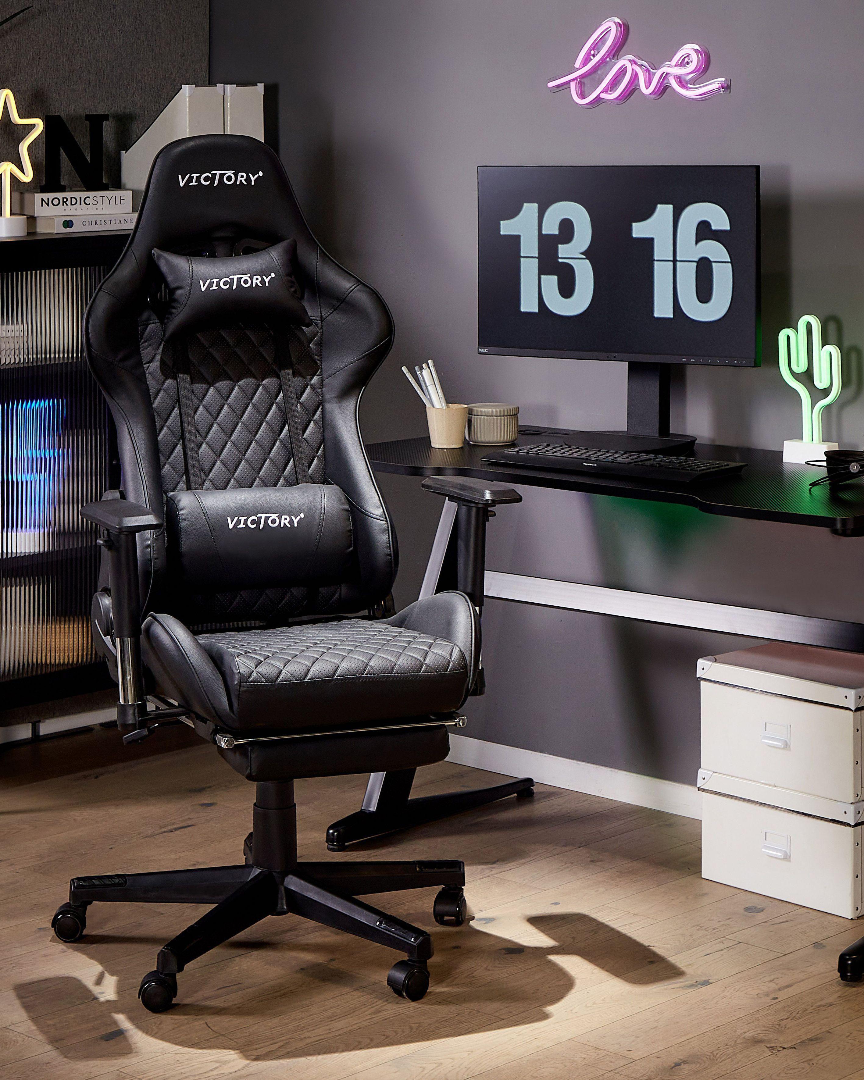 Gaming stol sort kunstlæder VICTORY | Beliani.dk