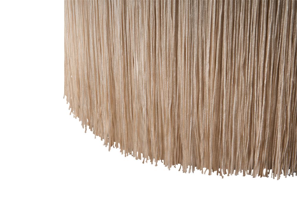 Pouf in velluto beige VIRGINIA | Beliani.it