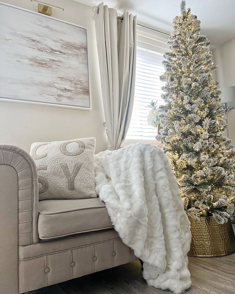 Plaid wit 150 x 200 cm TOURZA | Beliani.nl