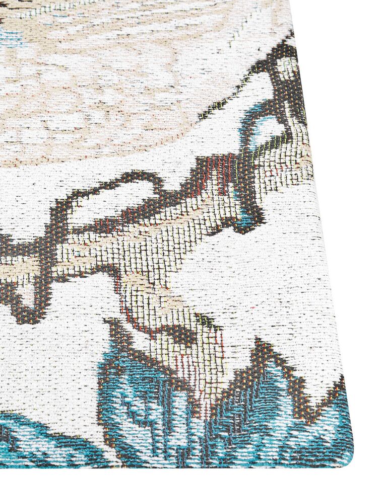 Cotton Area Rug Birds Motif 200 x 300 cm Multicolour ARIHA | Beliani.co.uk
