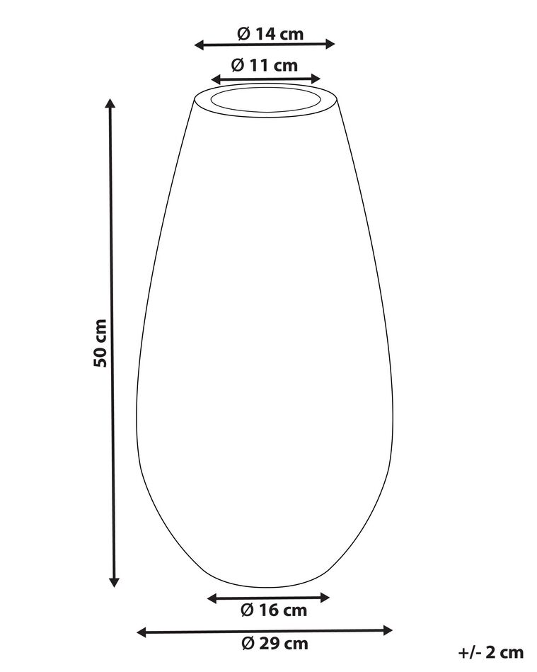 Dekovase Terrakotta grün/braun 48 cm AMFISA | Beliani.de