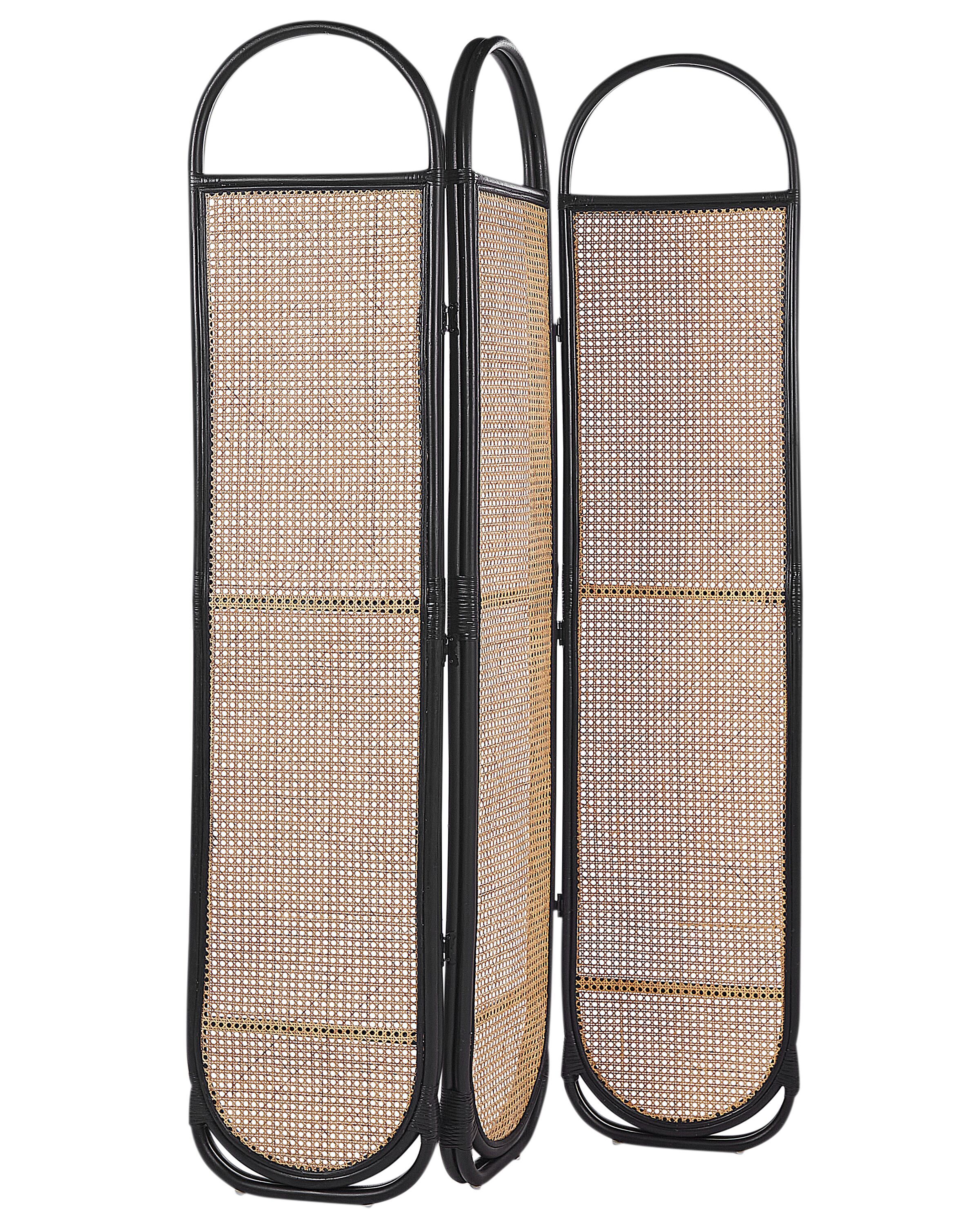Sammenleggbar romdeler i rotting med 3 paneler 118 x 180 cm naturlig og ...