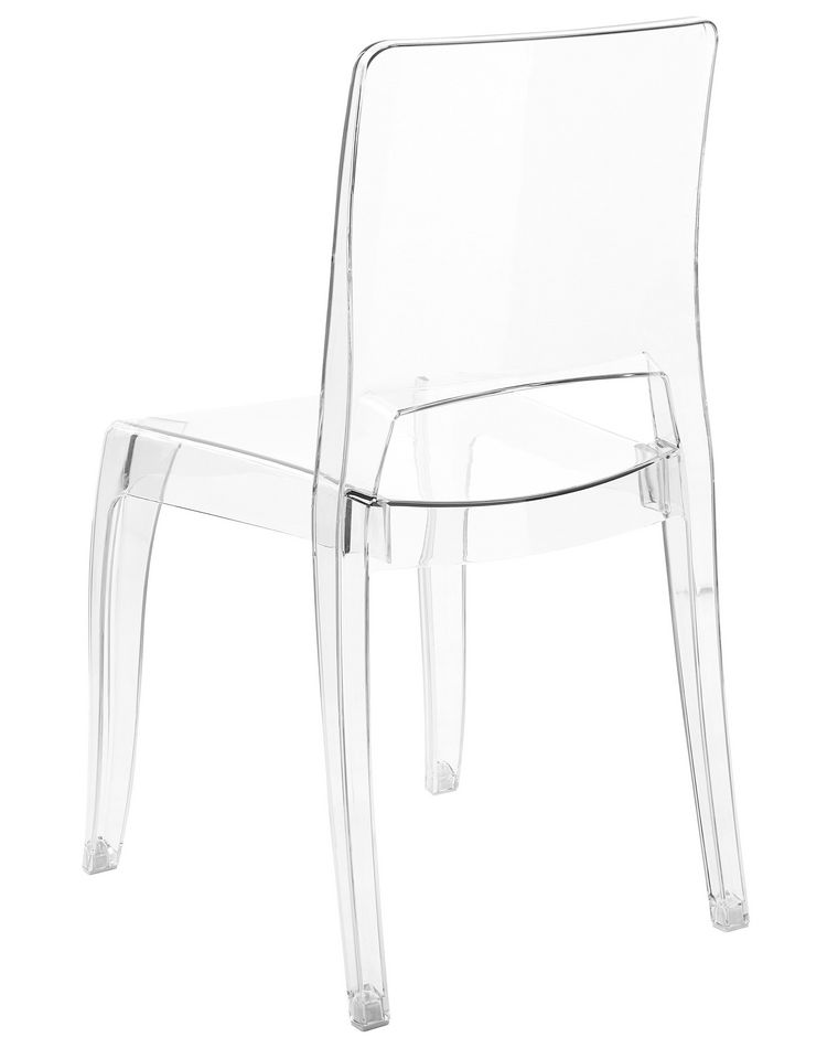 Set of 2 Dining Chairs Transparent WESTBRIDGE | Beliani.co.uk