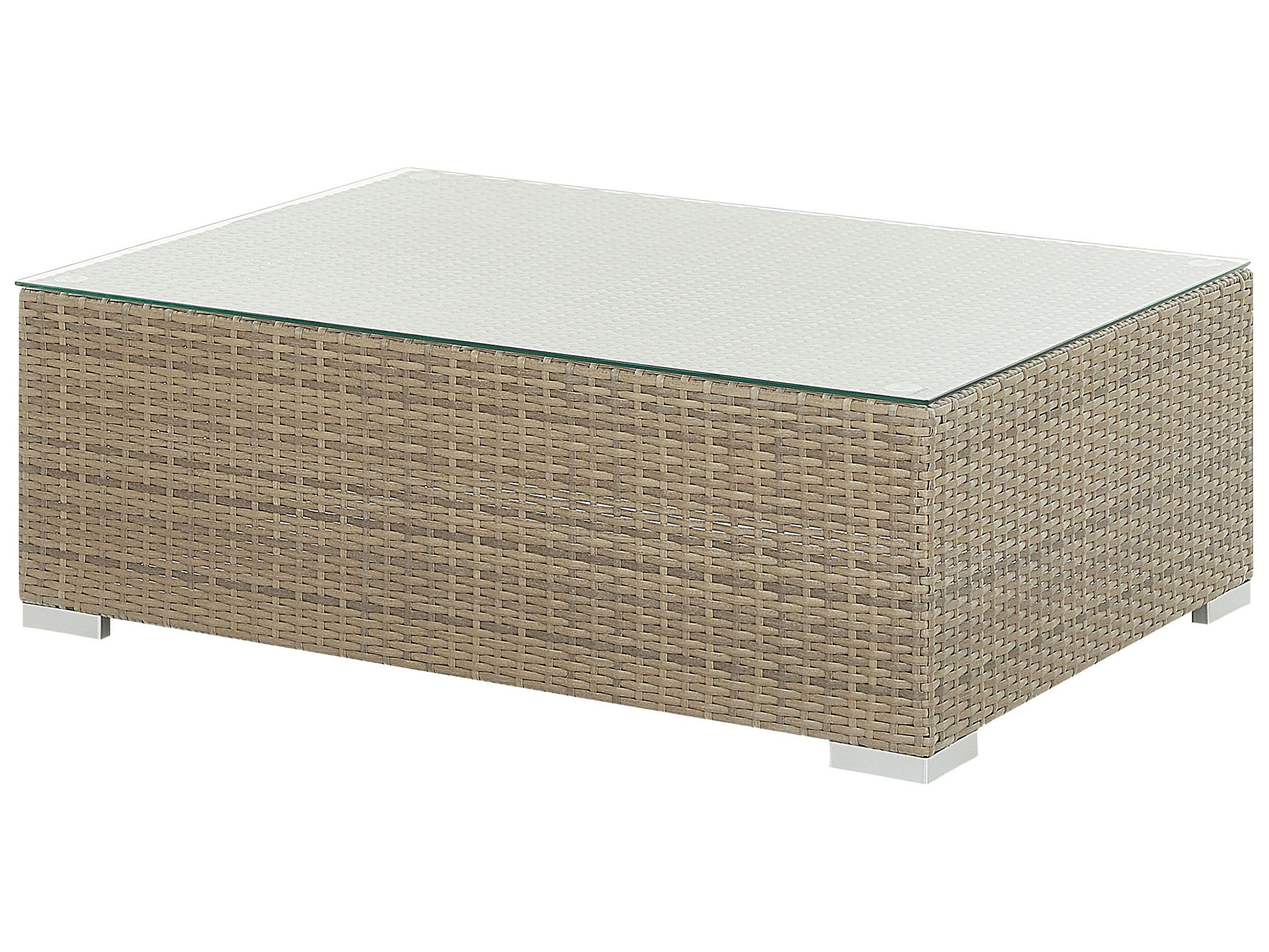 8 Seater PE Rattan Modular Garden Lounge Set Light Brown MAESTRO II ...