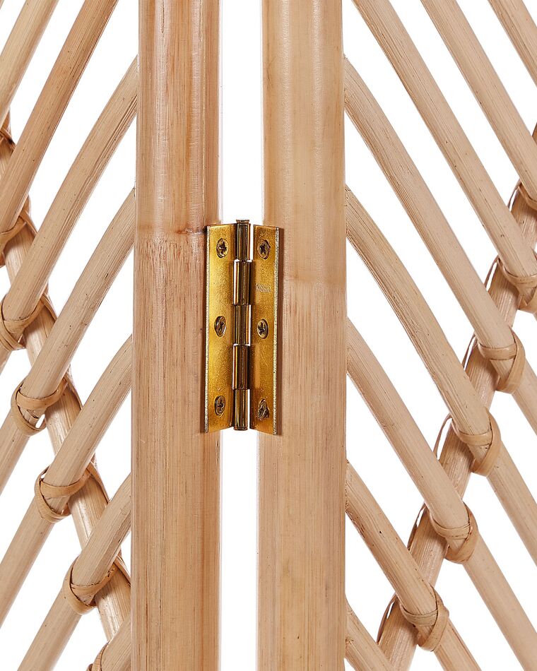 Folding Rattan 3 Panel Room Divider 106 x 180 cm Natural COSENZA ...