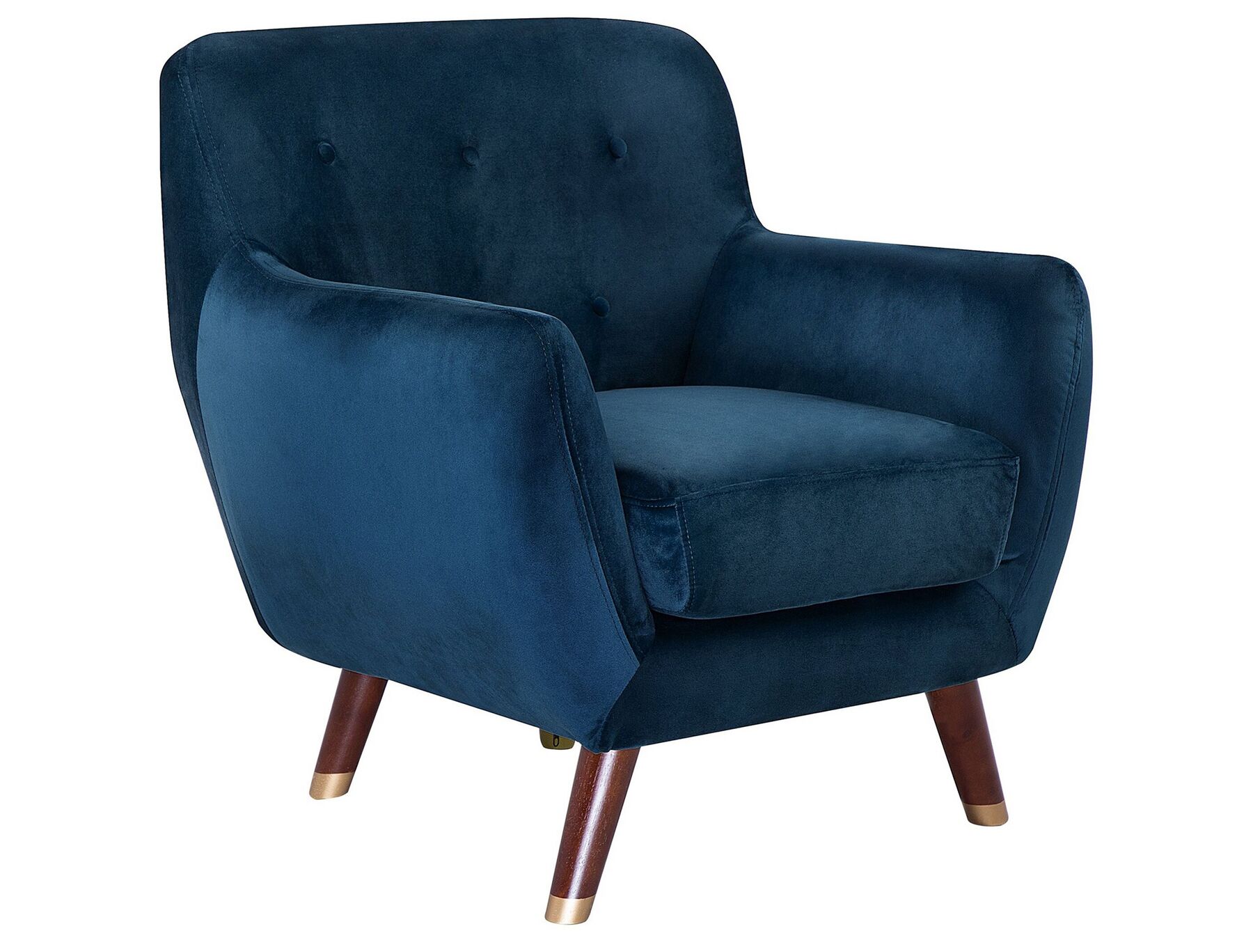 Fauteuil en velours bleu marine BODO | Beliani.fr