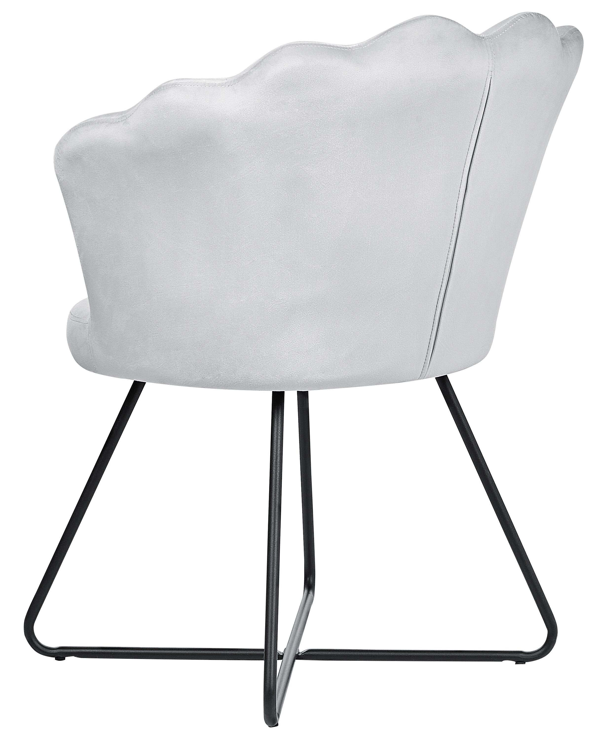 Fåtölj sammet grå LOVELOCK | Beliani.se