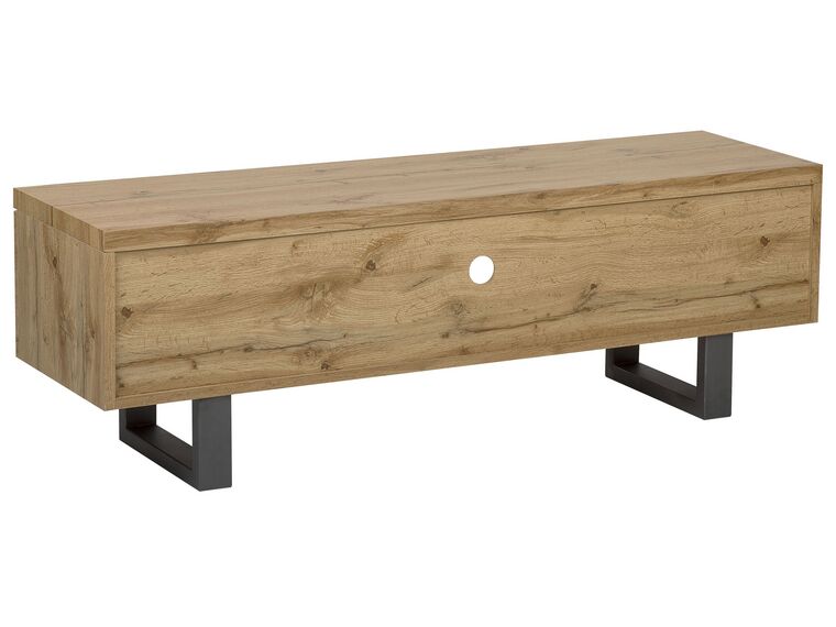 TV Stand Light Wood TIMBER | Beliani.co.uk