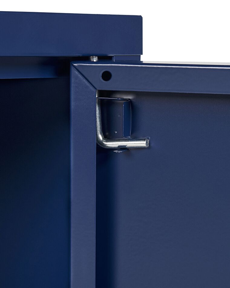 2 Door Metal Sideboard Navy Blue URIA | Beliani.co.uk