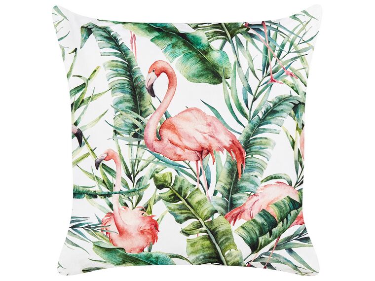 Set of 2 Outdoor Cushions Flamingo Pattern 45 x 45 cm Multicolour ...