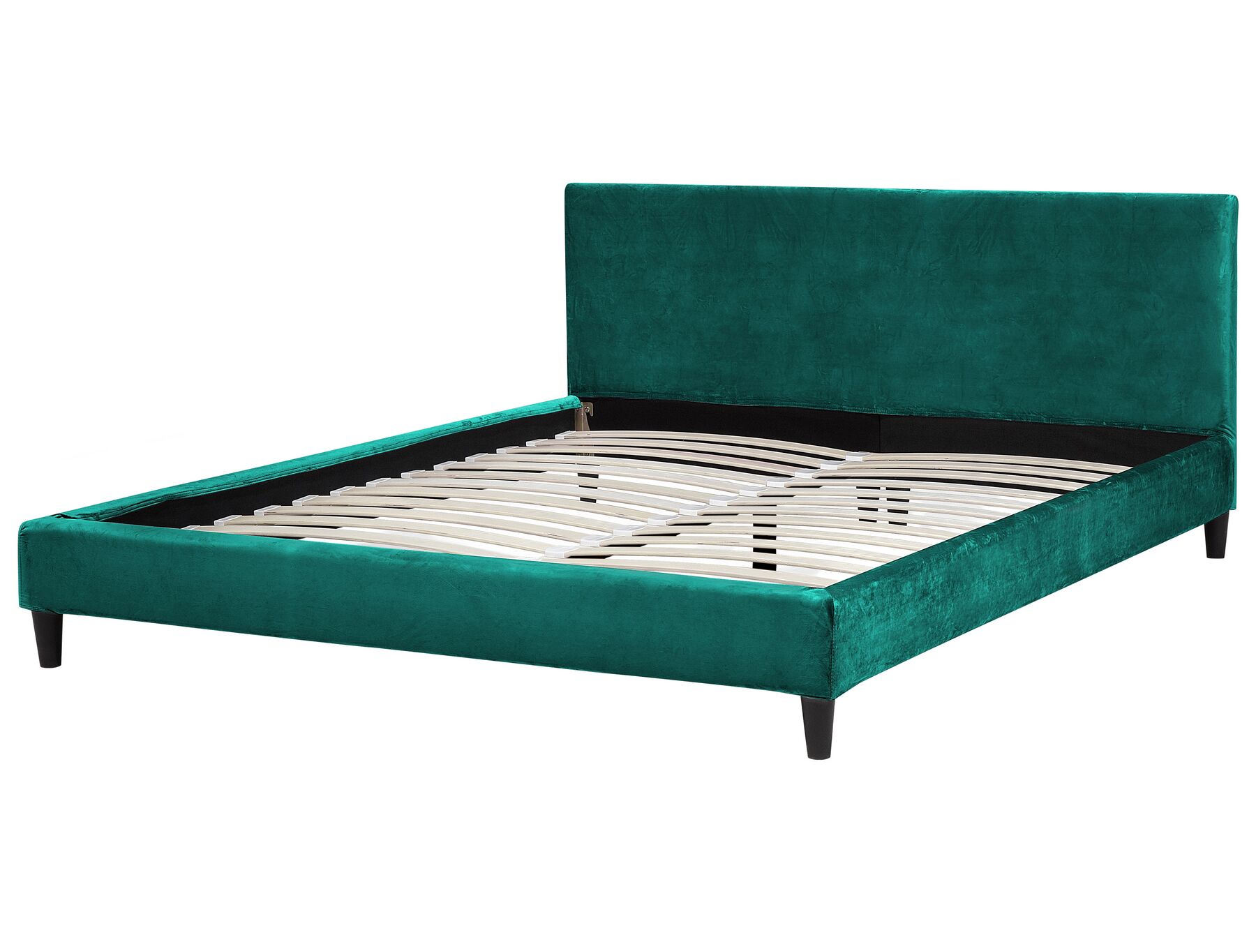 Cama de terciopelo verde oscuro 180 x 200 cm FITOU | Beliani.es