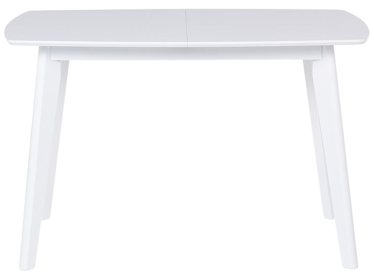 Extending Dining Table 120/160 x 80 cm White SANFORD | Beliani.co.uk
