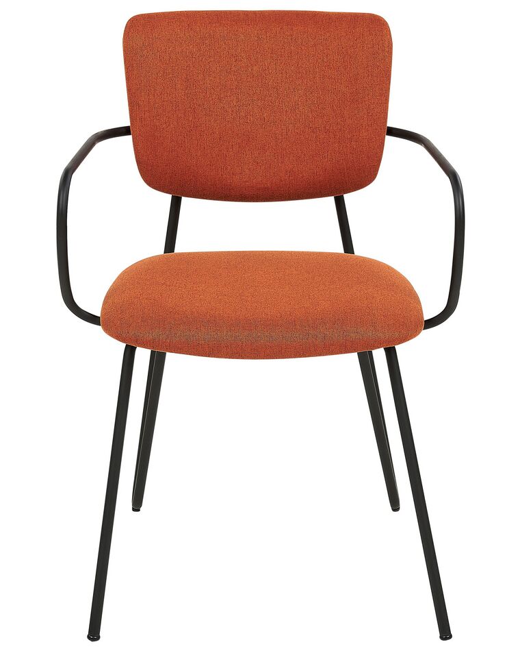 Set med 2 matstolar orange ELKO | Beliani.se