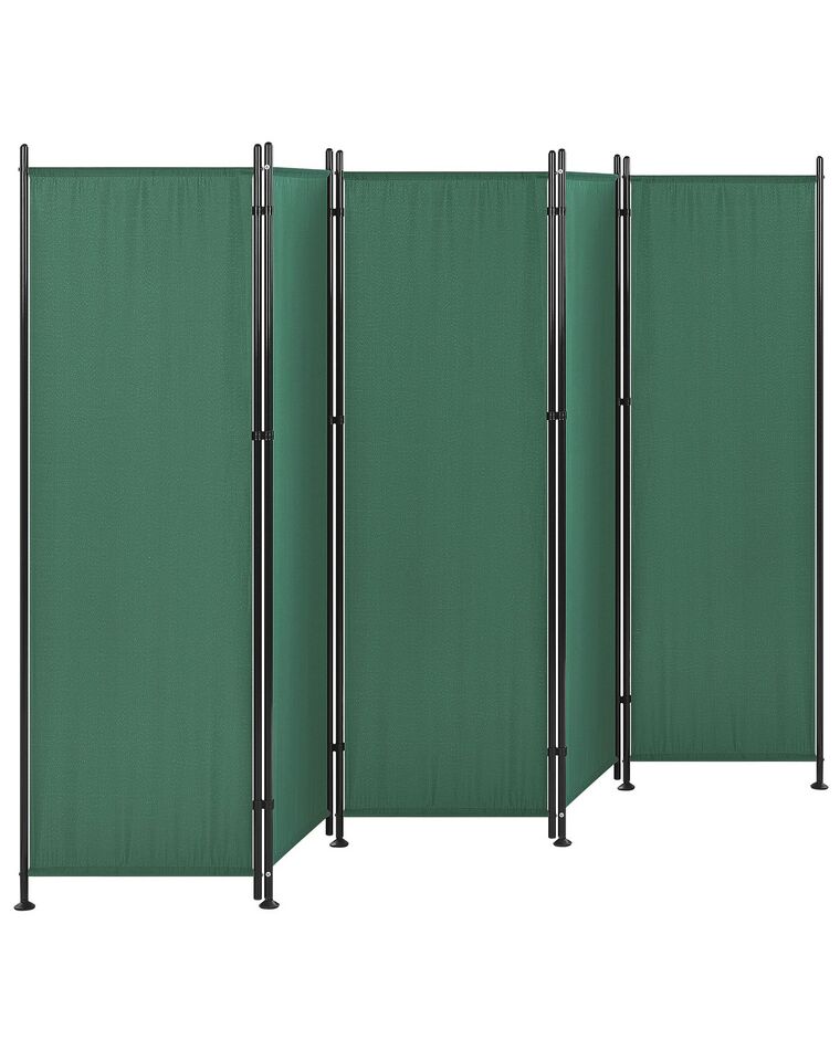 Paraván 5 dielny 270 x 170 cm zelený NARNI | Beliani.sk