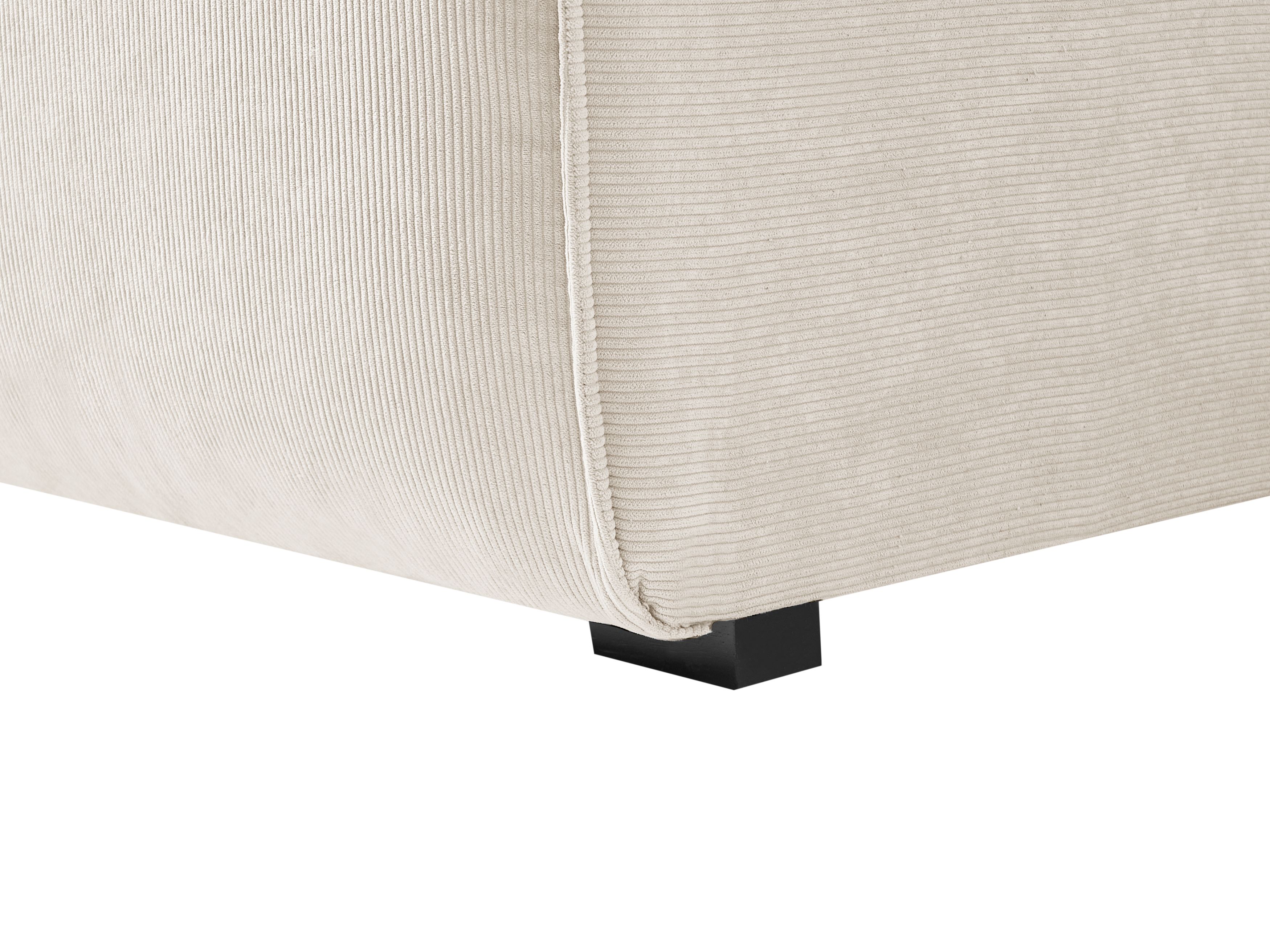 3-Sitzer Ecksofa Cord cremeweiß linksseitig DOLVA | Beliani.at