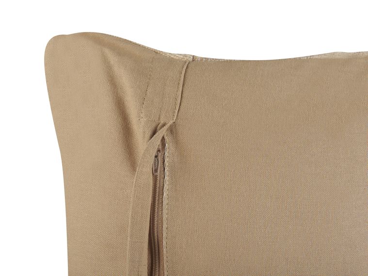 Kussen jute beige 30 x 70 cm LUINA | Beliani.nl