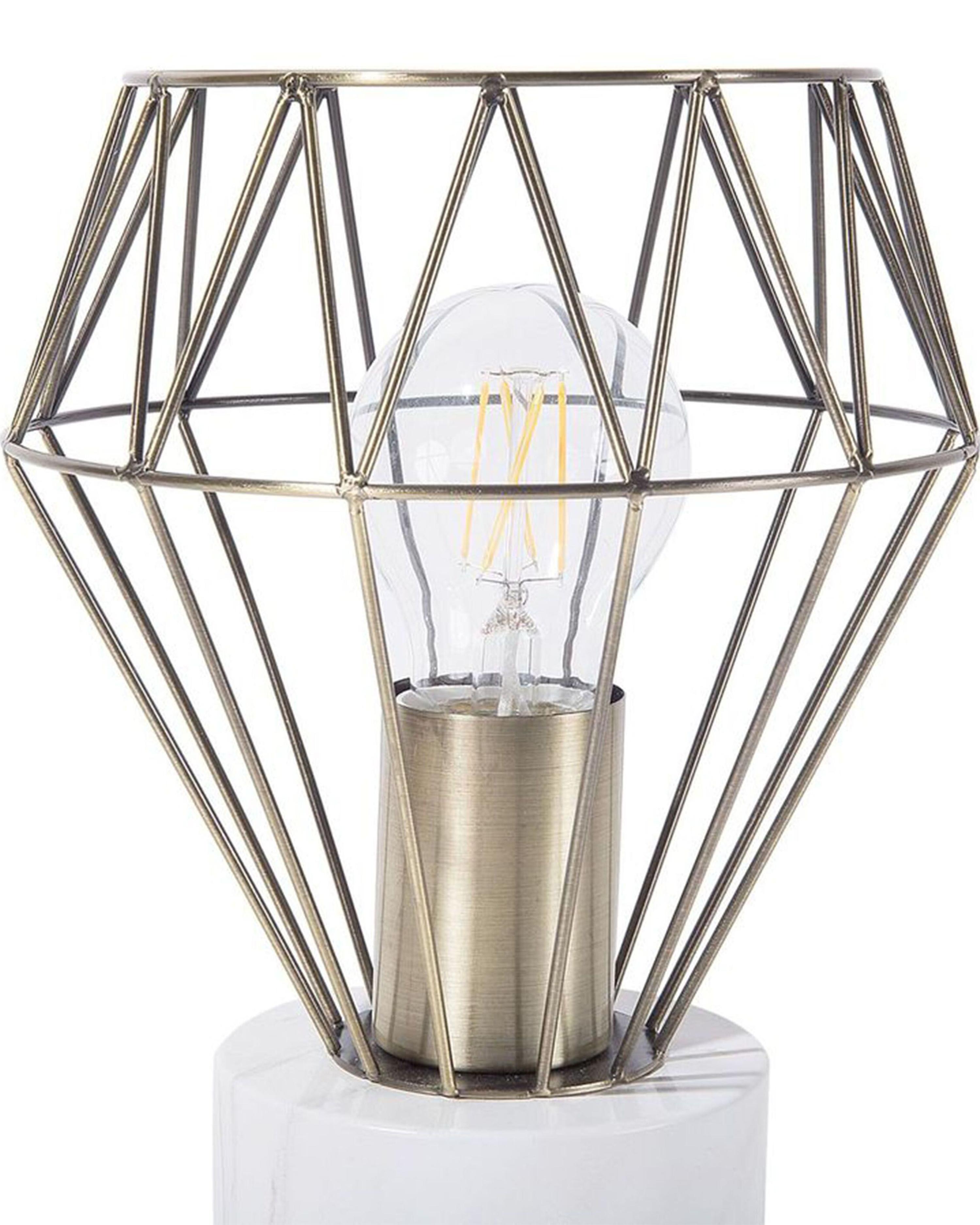 Metal Table Lamp Brass MOONI Small | Beliani.co.uk