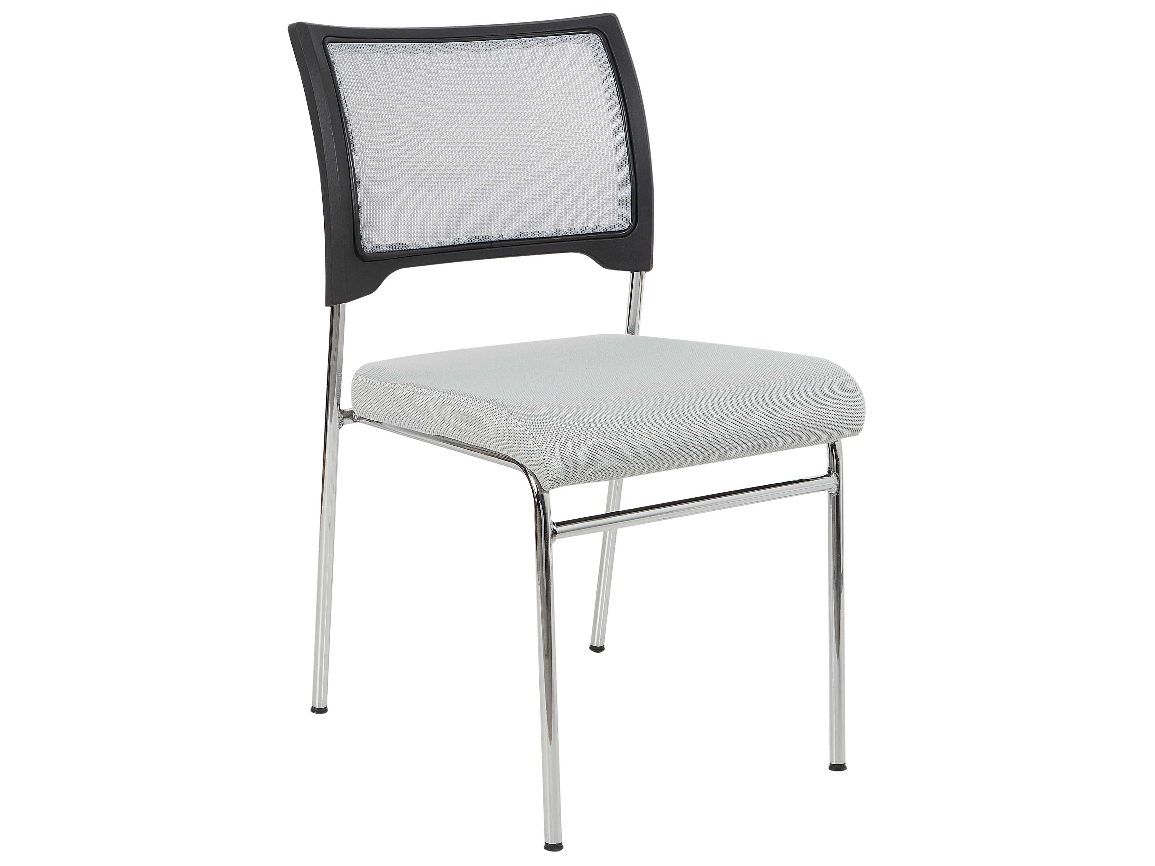 Set of 4 Plastic Conference Chairs Grey SEDALIA | Beliani.co.uk