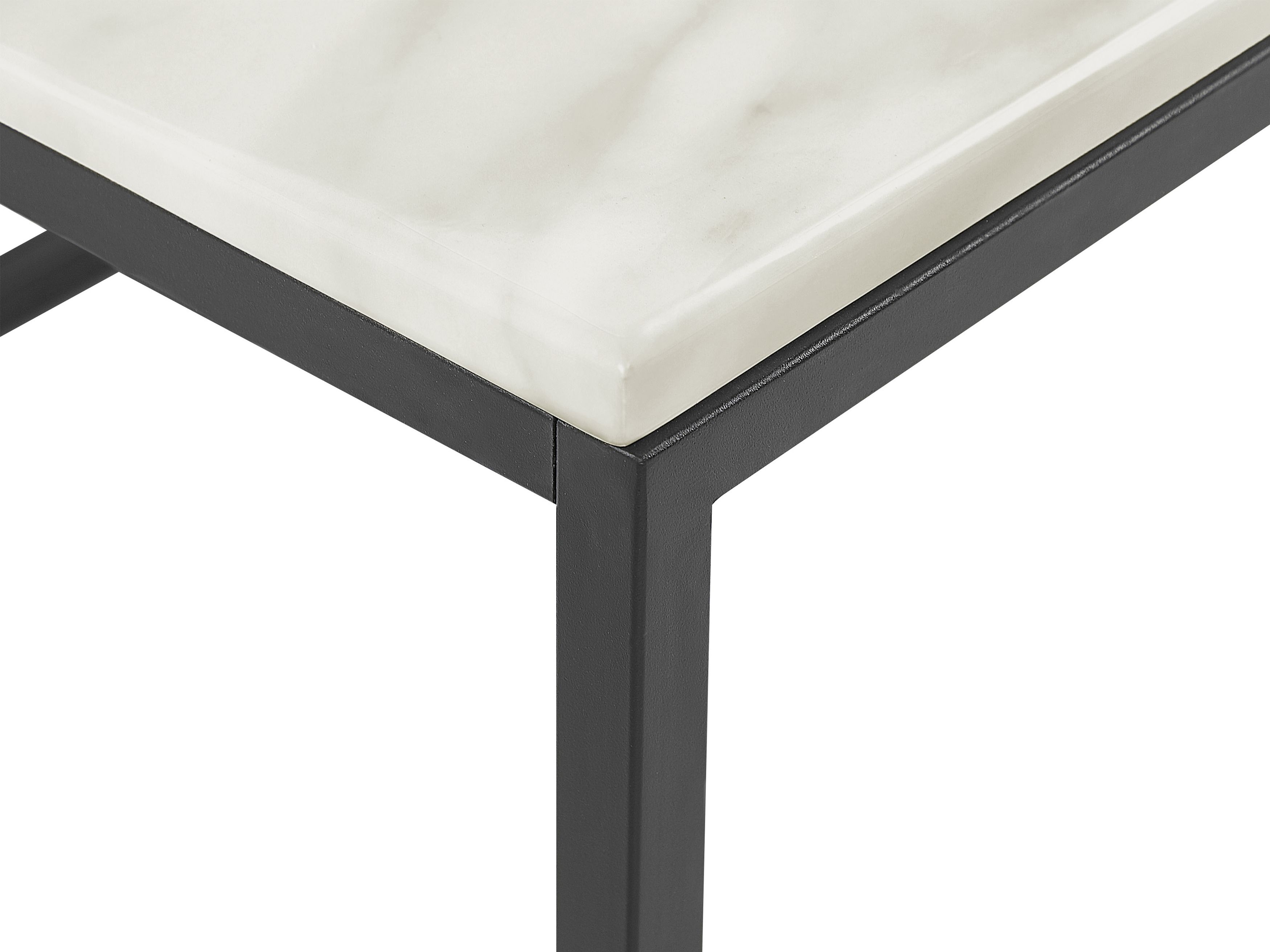 Salontafel marmerlook beige/zwart DELANO | Beliani.nl