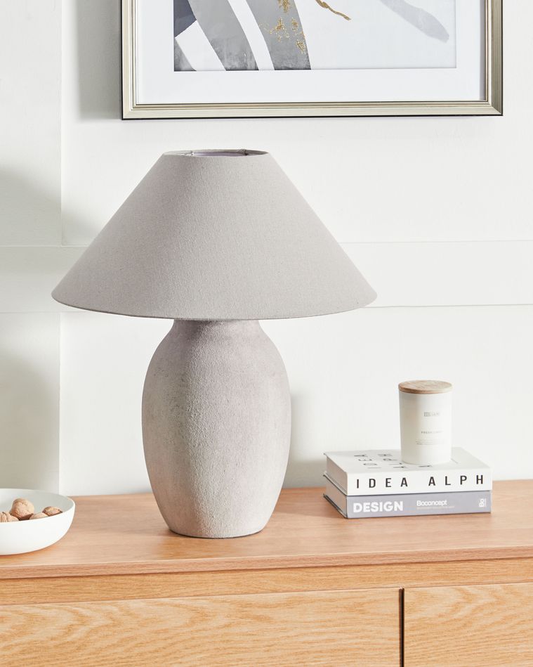Ceramic Table Lamp Grey GRALIWDO | Beliani.fr