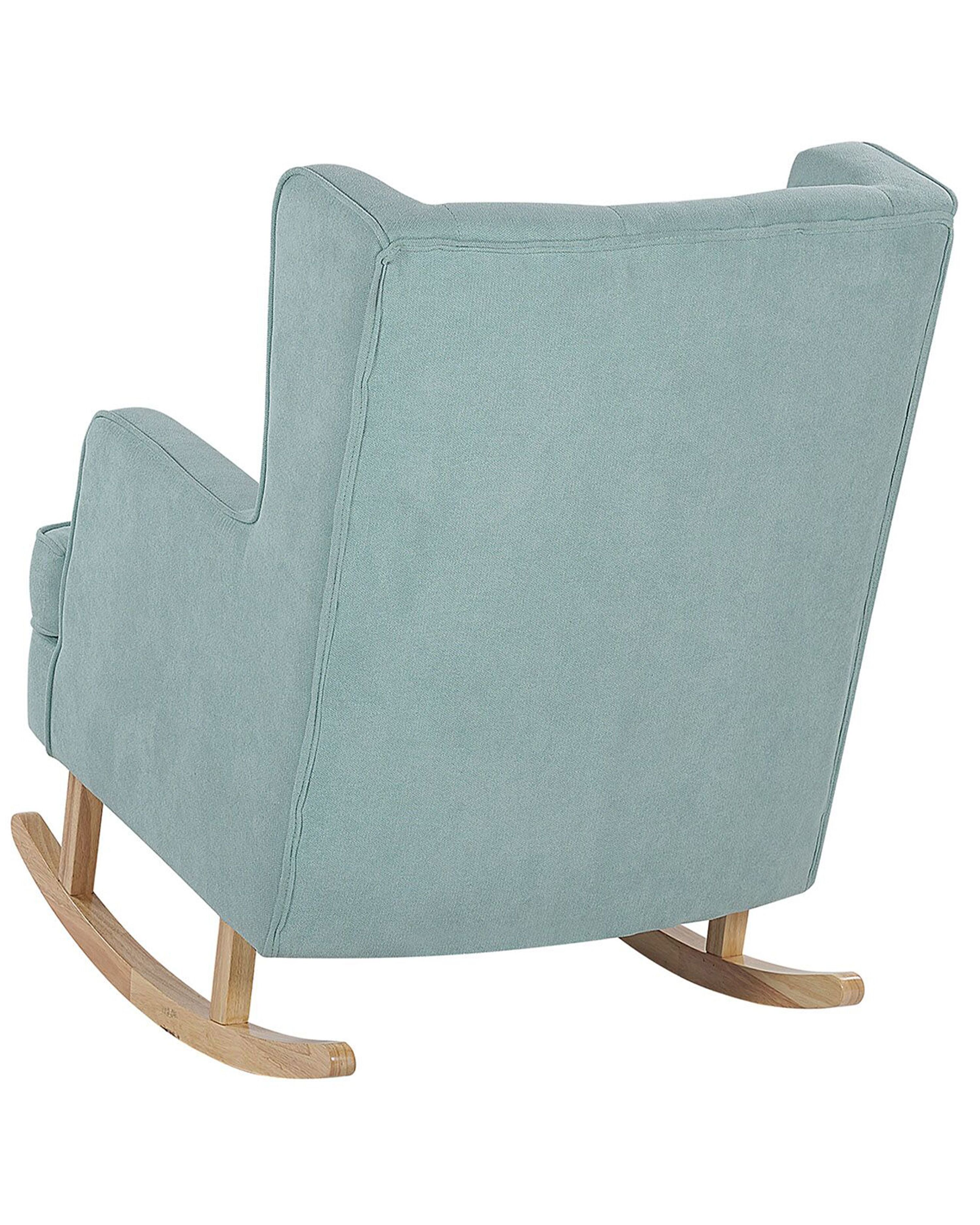 Fabric Rocking Chair Mint Green TRONDHEIM II | Beliani.co.uk