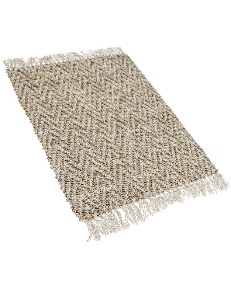 Jute Runner Rug 50 x 80 cm Beige AFRIN | Beliani.co.uk
