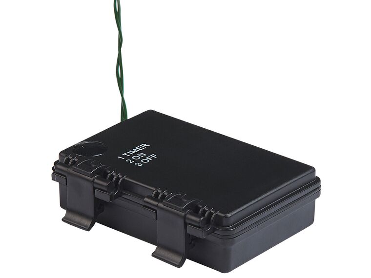 Weihnachtskranz grün mit LED-Beleuchtung Schnee bedeckt ⌀ 40 cm WAPTA | Beliani.at