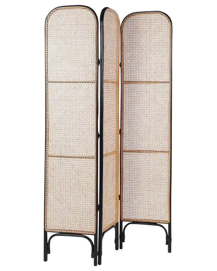 Sammenleggbar romdeler i rotting med 3 paneler 105 x 180 cm naturlig og ...