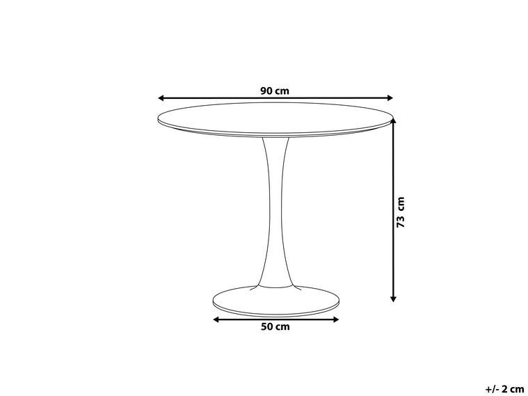 Round Dining Table ⌀ 90 cm Black BOCA | Beliani.co.uk