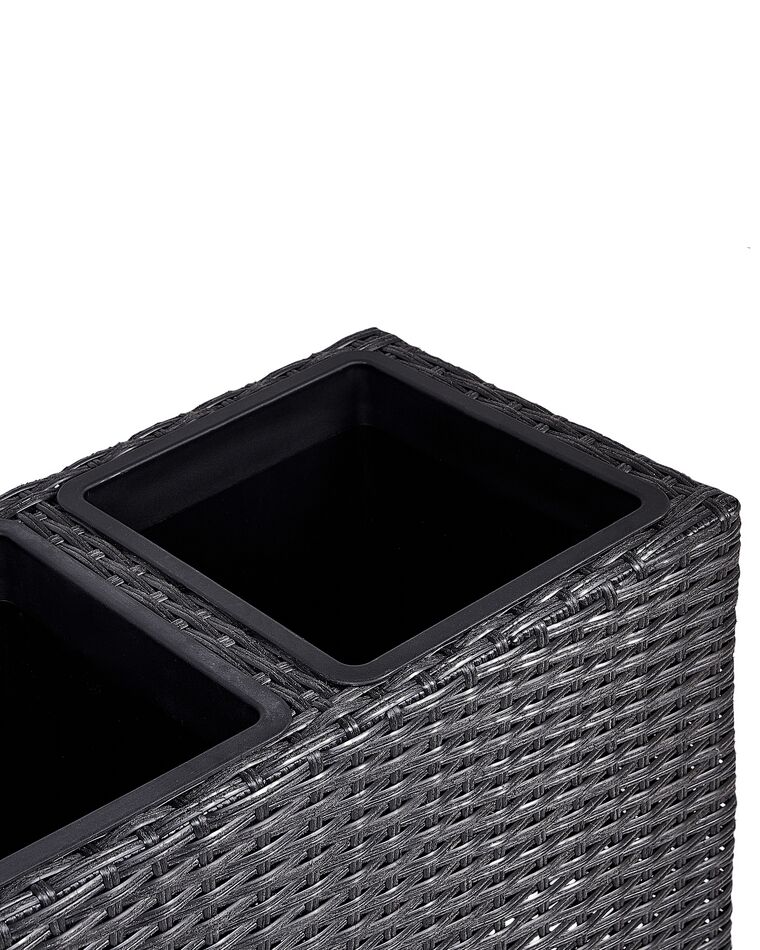 Plantenbak PE rotan zwart BELLIS | Beliani.nl