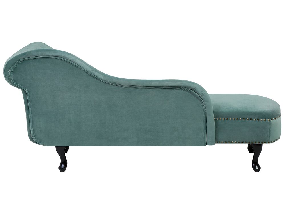 Right Hand Chaise Lounge Velvet Mint Green NIMES | Beliani.co.uk