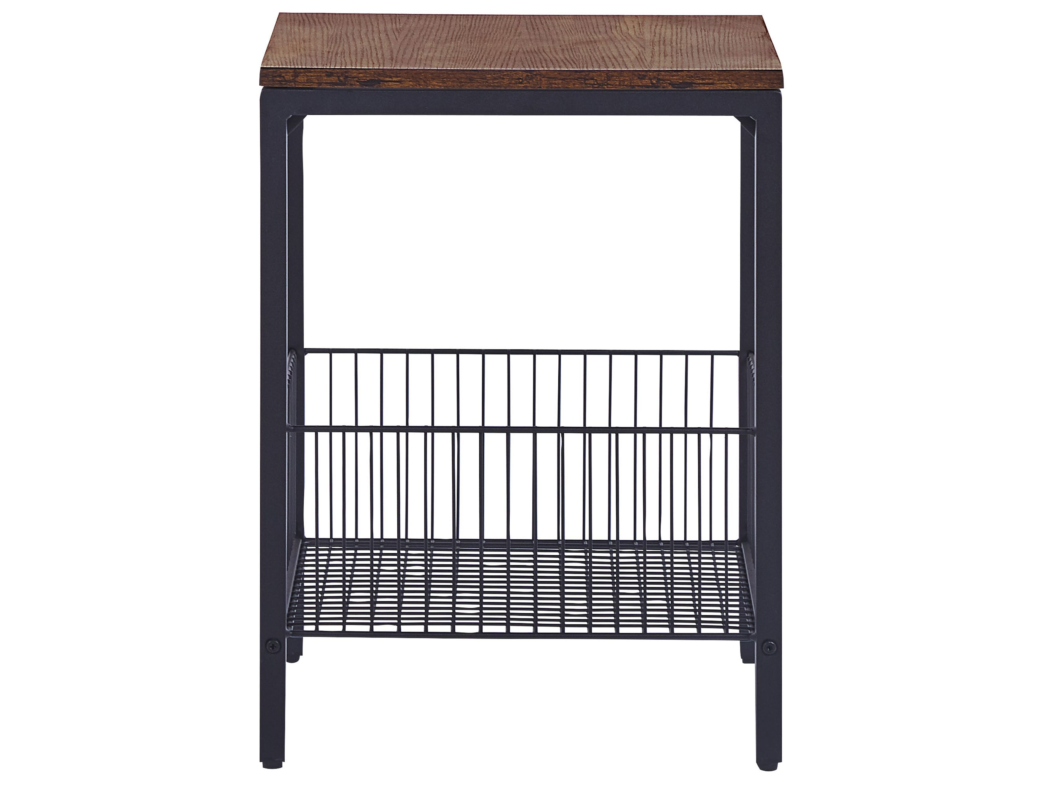 Side Table Dark Wood with Black KENNER | Beliani.co.uk