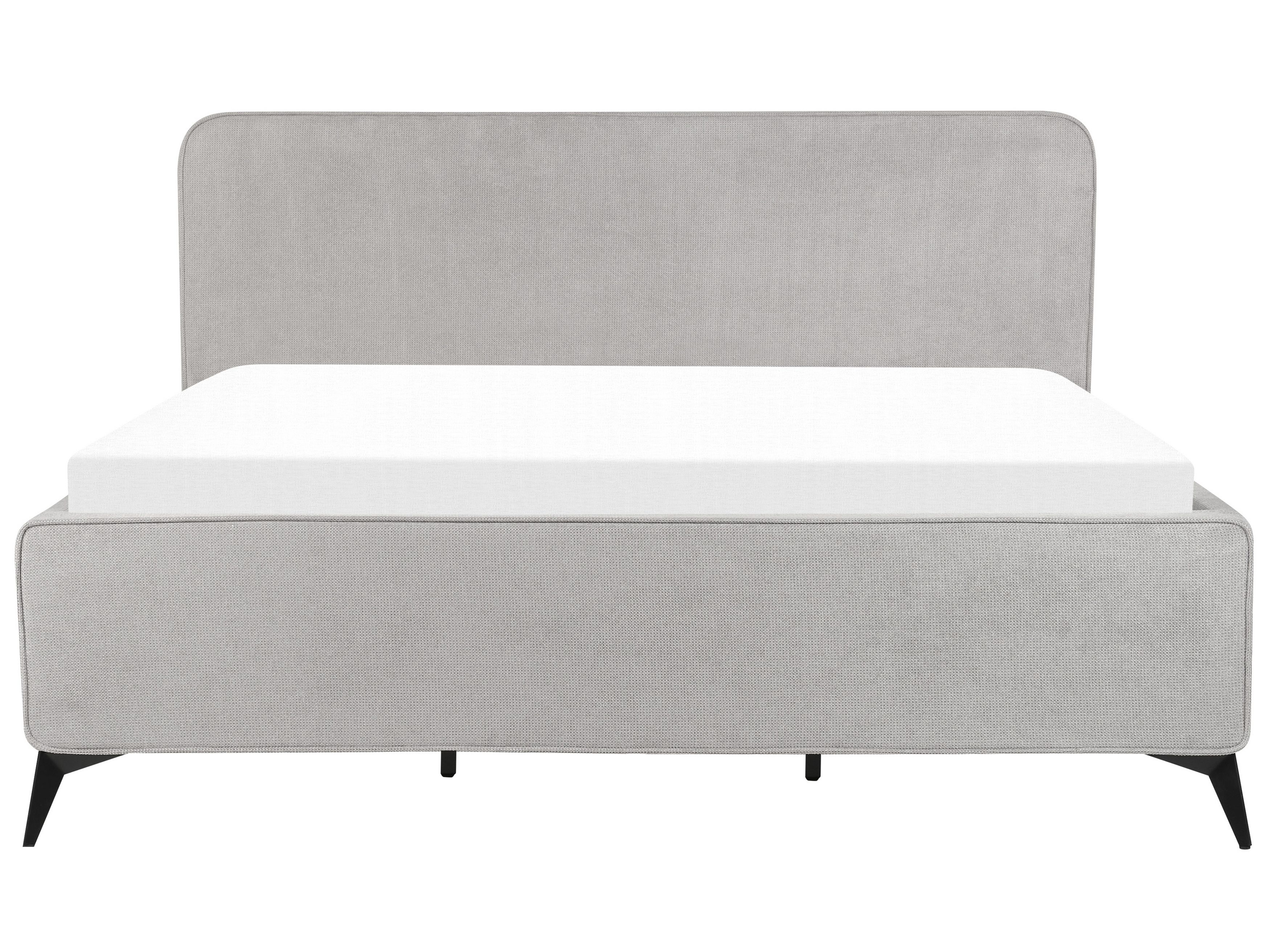 Letto matrimoniale tessuto grigio chiaro 180 x 200 cm VALOGNES | Beliani.it