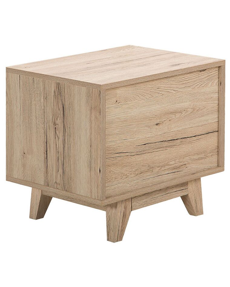 Natbord Hvid/Lyst Træ SPENCER | Beliani.dk