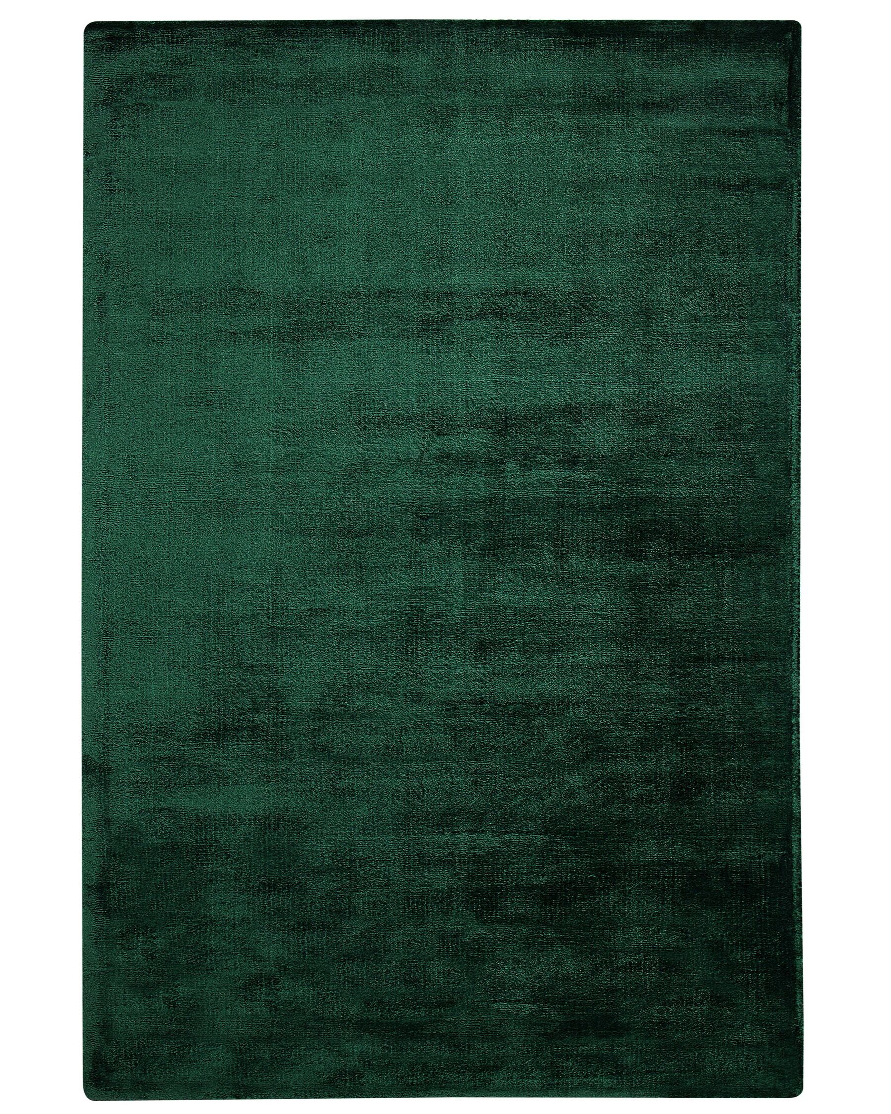 Tappeto viscosa verde scuro 140 x 200 cm GESI II | Beliani.it