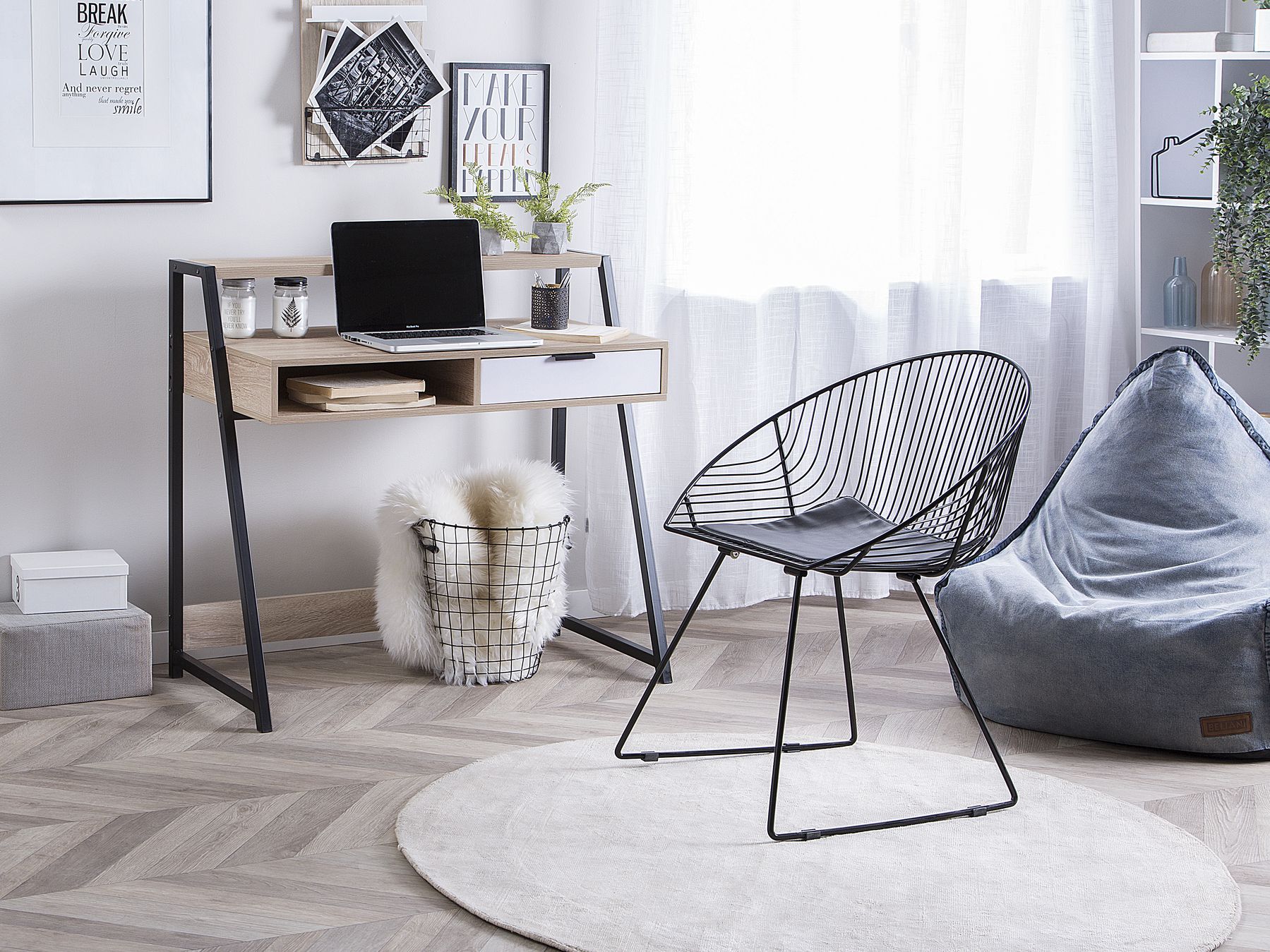 Set Of 2 Metal Accent Chairs Black Aurora Uk