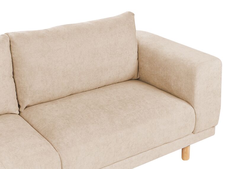 3-Sitzer Sofa Cord beige NIVALA | Beliani.at