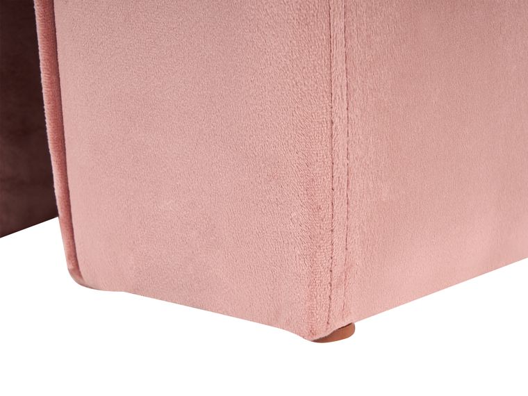 Puf U-formet lyserød velour MODOC | Beliani.dk