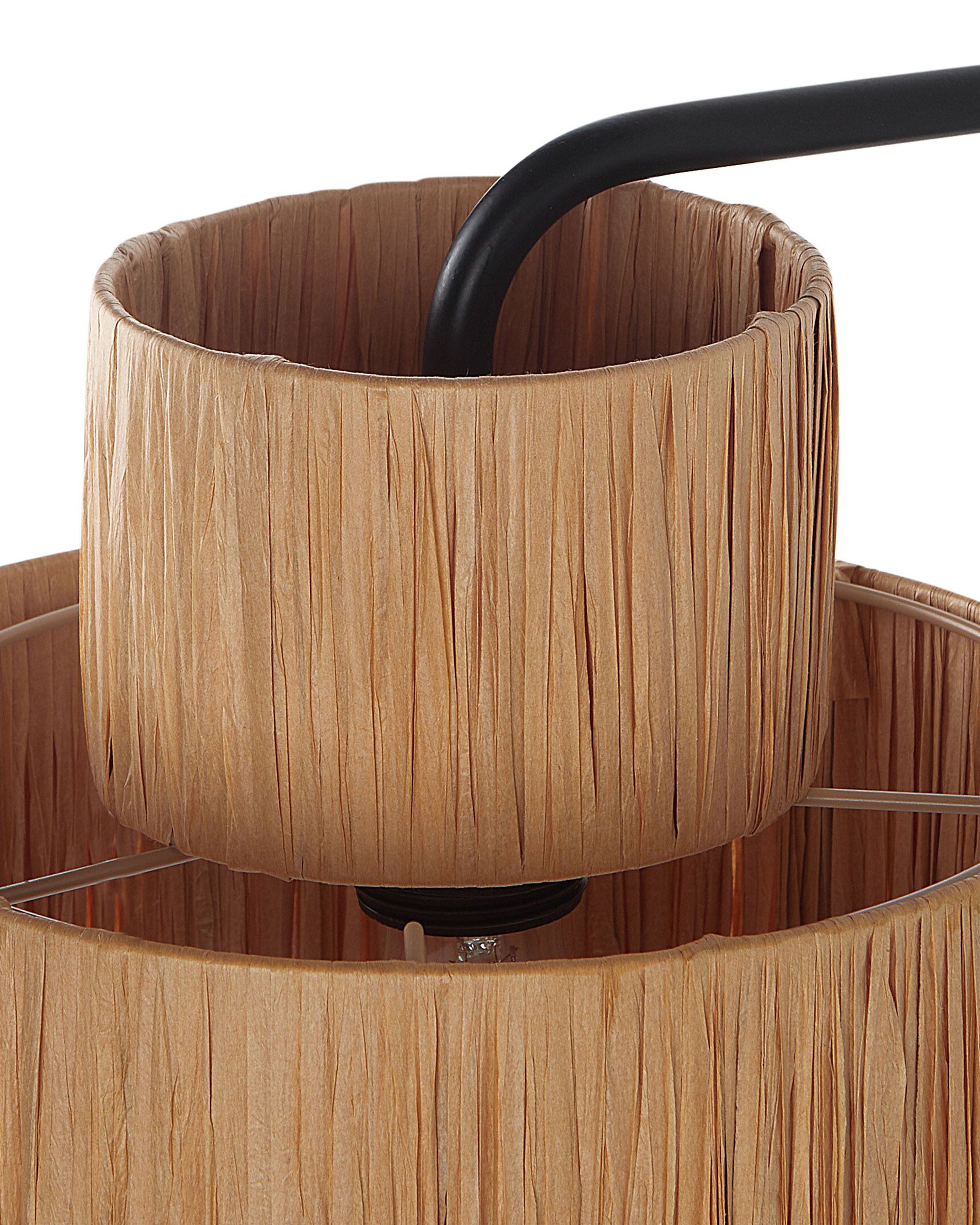 Set of 2 Raffia Wall Lamps Natural SHINFA | Beliani.co.uk